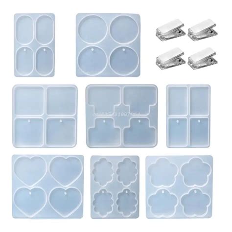 Hair Clip Silicone Resin Molds Resin Keychain Mold Fridge Magnet Clips
