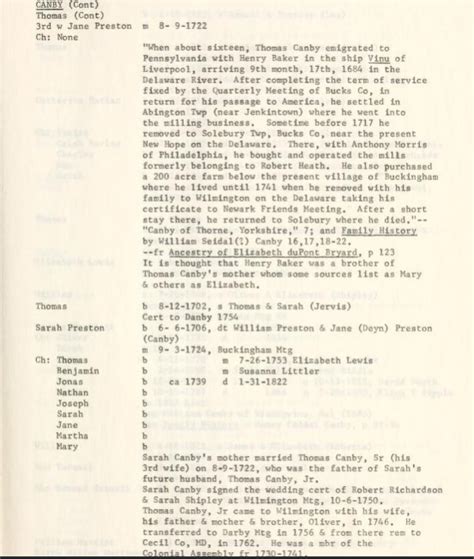 Thomas Canby Sr 1667 1742 Find A Grave Memorial