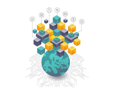 The Evolution Of Blockchain Technology Worldwide 47546101 Vector Art At