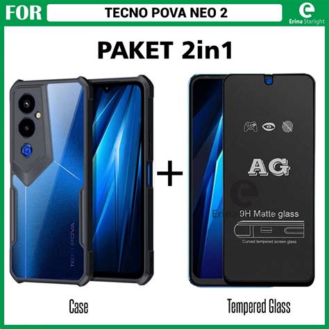 Jual Paket Hemat 2in1 Case Tecno Pova 2 Neo 2 Pova 4 Pova 4 Pro Bonus Tempered Glass Full Layar