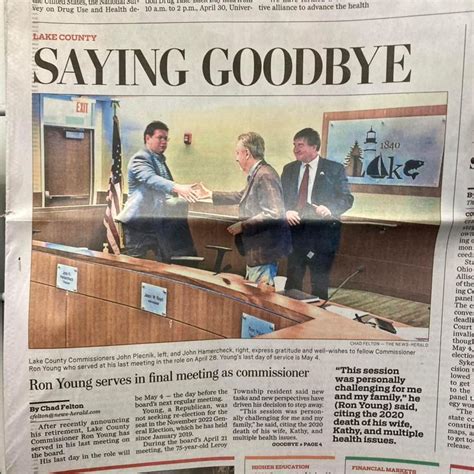 John Plecnik On Linkedin Congratulations To Our Lake County Commissioner Ron Young My Friend And…