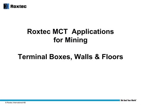 Roxtec Mct Cable Entry Solutions For Process Industries Pptx