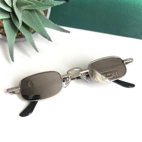 Mini Rectangle Sunglasses Frame Width 14cm Free Depop