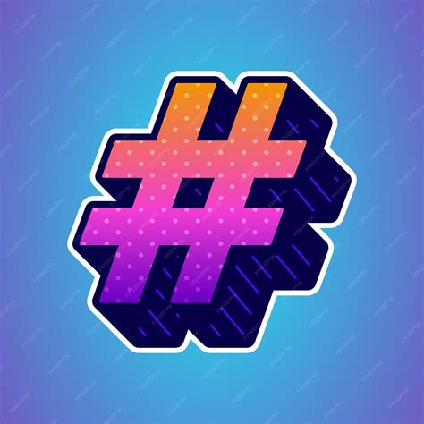 Premium Vector 3d Illustration Of Hashtag