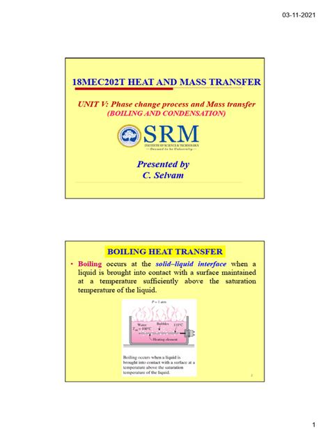 Unit V Boiling And Condensation Pdf Boiling Heat Transfer