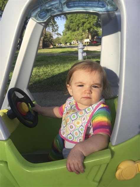My Little Niece Looks Like Shes A Construction Worker Driving Home