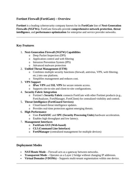 Fortinet Firewall Pdf