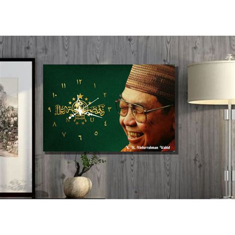 Jual Jam Dinding Logo Nu Dengan Foto Gus Dur Shopee Indonesia