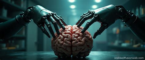 Cyborg Ape Brain Surgery In Futuristic Laboratory Stable Diffusion Online