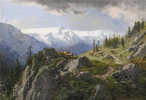 Karl Millner Weidende Kühe Auf Der Hochalm 1878 Mutualart