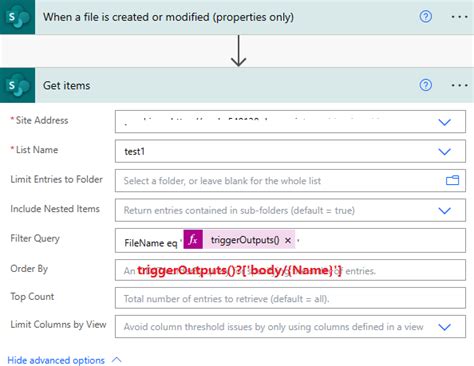 solved using dynamic content in get items filter query power