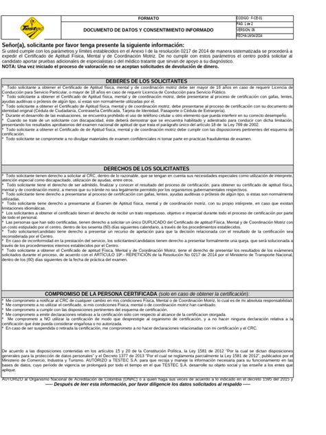 F Ce 01 Documento De Datos Y Consentimiento Informado Crc V2 Pdf