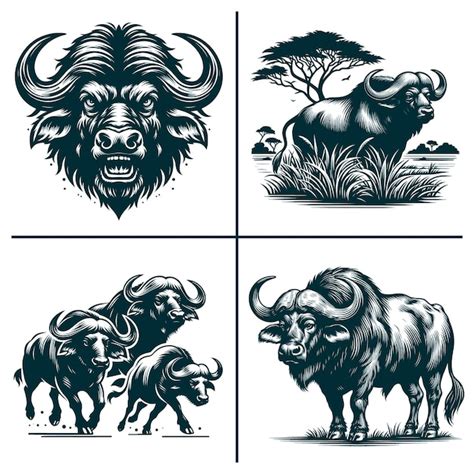 Bison Laser Cut File Vectors And Illustrations For Free Download