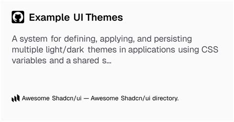 Example Ui Themes Implement Adaptable Light And Dark Themes With Css