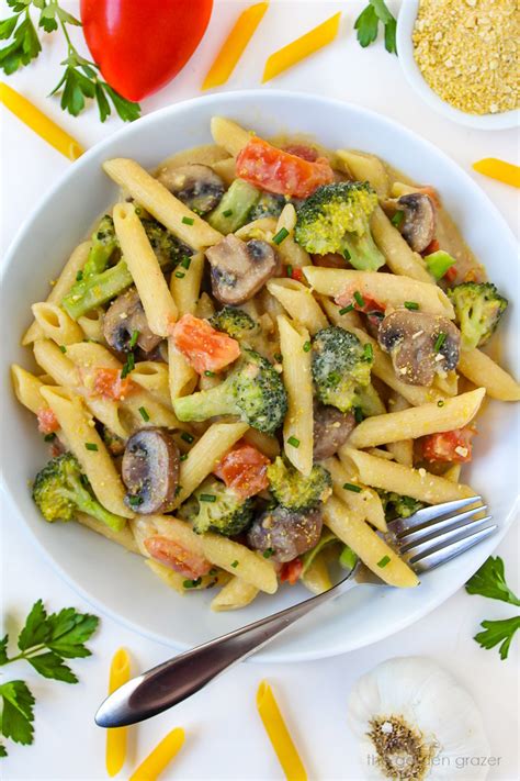 Creamy Vegetable Pasta Vegan Image
