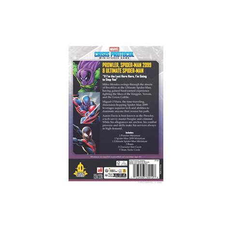 Marvel Crisis Protocol Prowler Spider Man 2099 And Ultimate Spider Man