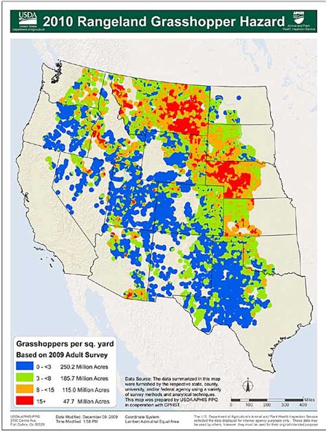Outbreak Info Grasshopper Forecast 2010 Usda Ars