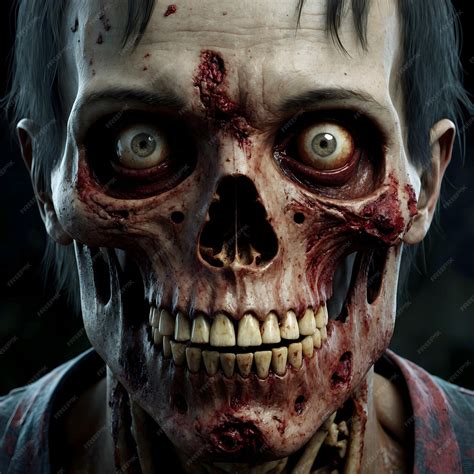Terrifying Horror Face Collection Premium Ai Generated Image
