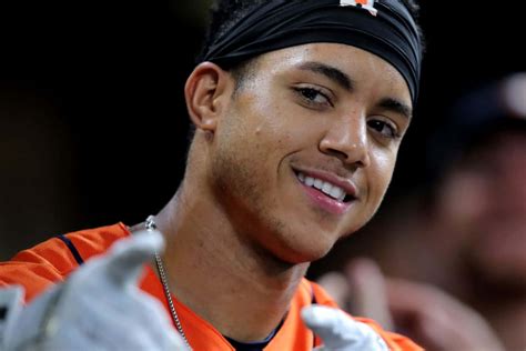 Download Smiling Baseball Player Jeremy Pena Wallpaper