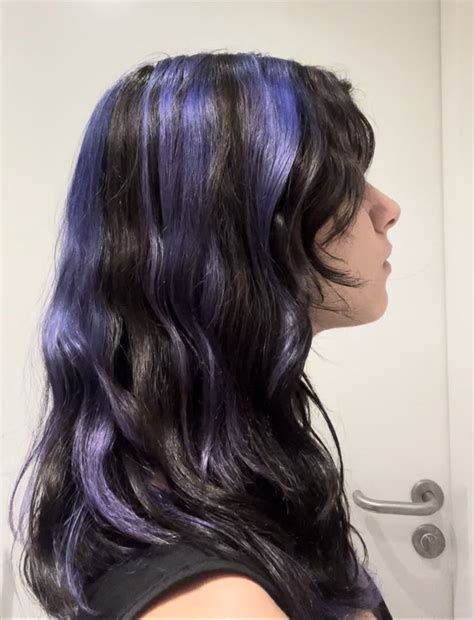 Blue Hair Highlights Inspo Blue Hair Highlights Hair Streaks Purple
