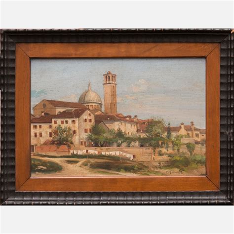 Carlo Brioschi View Of An Italian Town Mutualart