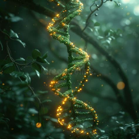 Dna Chain Macro Under A Microscope Stock Illustration Illustration Of