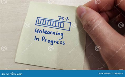 Unlearning In Progress Learn To Unlearn Stock Image Image Of