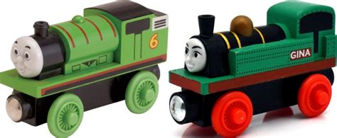 Percy X Gina Wooden Railway 2 Pack By Benmorse1645 On Deviantart