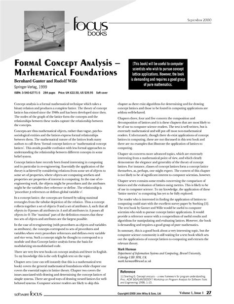 Formal Concept Analysis Mathematical Fou September 2000