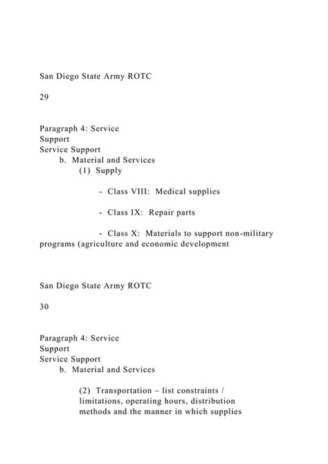 Operations Order Opordsan Diego State Army Rotcdocx