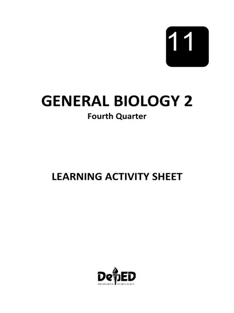 Genbiology 2 Las Quater 4 Week 1 Pdf Reproduction Sex