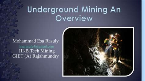 Coal Mining Methods Ppt