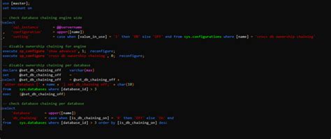 Check Database Ownership Chaining Mikes Data Work