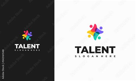 Talent Logo Designs Concept Vector Rising Star Logo Designs Template