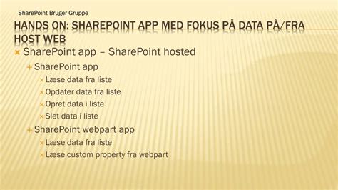 ppt sharepoint bruger gruppe powerpoint presentation free download