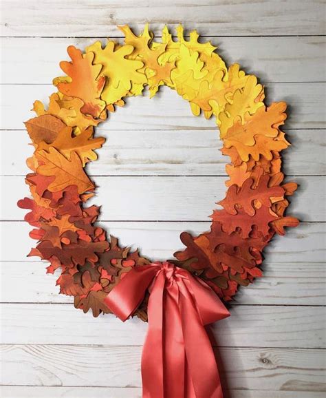 Paper Plate Leaf Wreath Craft At Timothy Garrett Blog