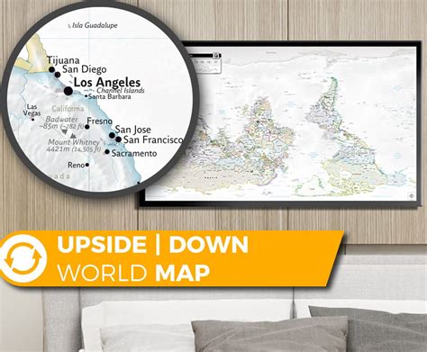 Upside Down Map With A South Up Orientation Reversed Map Unique Map
