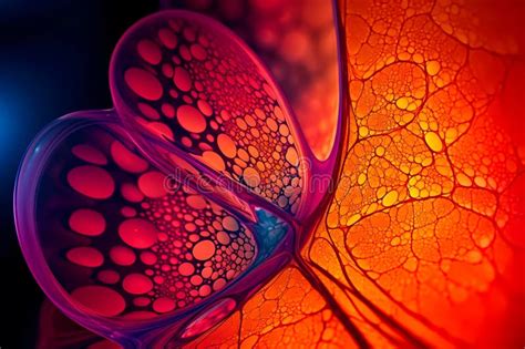 Microscopic Macro Closeup Shot Of Cell And Bacteria Biology