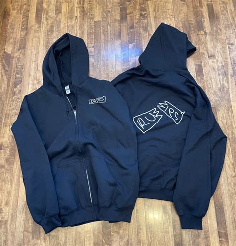 Exploding Rules Logo Zip Hoodie Bent Logo Back Exploding Rules