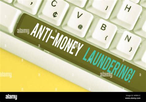 Handwriting Text Anti Money Laundering Conceptual Photo Regulations