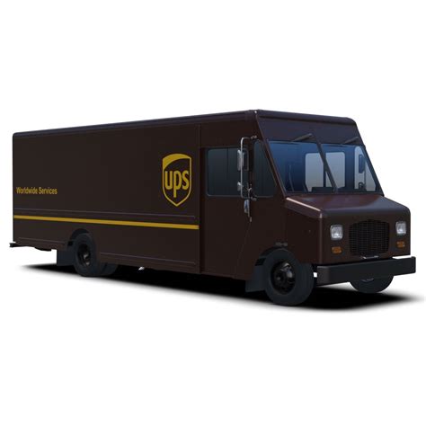 Ups Delivery Step Van Modèle 3d 129 Unknown Dae Fbx Blend Free3d