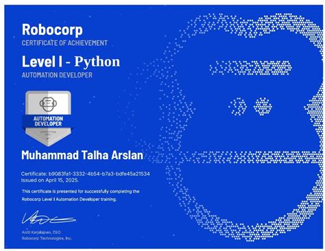 Robocorp Python Rpa Automationdeveloper Digitaltransformation Muhammad Talha Arslan