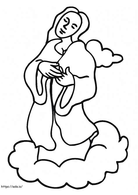 Nuestra Señora De Fátima Para Colorear Imprimible