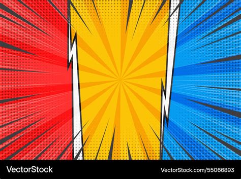 Comic Book Blast Background Royalty Free Vector Vectorstock