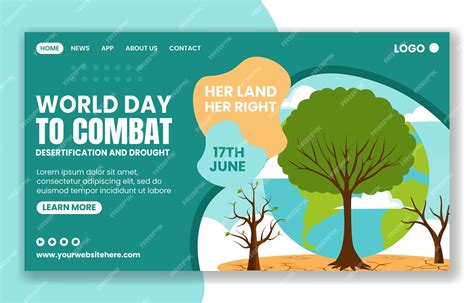 Premium Vector Combat Desertification And Drought Social Media