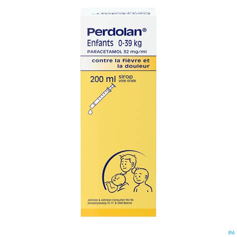 Perdolan® Kinderen Siroop Met 32 Mg Paracetamol Per Ml Bij Symptomatische Behandeling Van