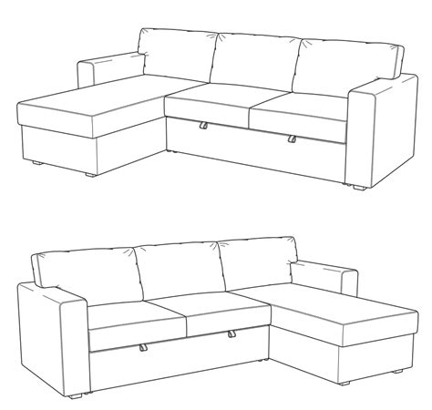 Ikea BÅrslÖv 3 Seat Sofa Bed Chaise Longue Instruction Manual