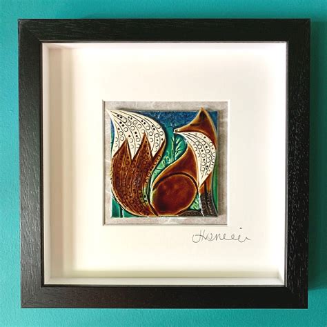 Small Fox Tile Frame Figment Ceramics