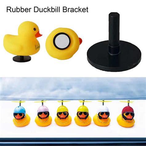 10pcs Anti Slip Anti Fall Rubber Duck Model Display Stand Removable Non