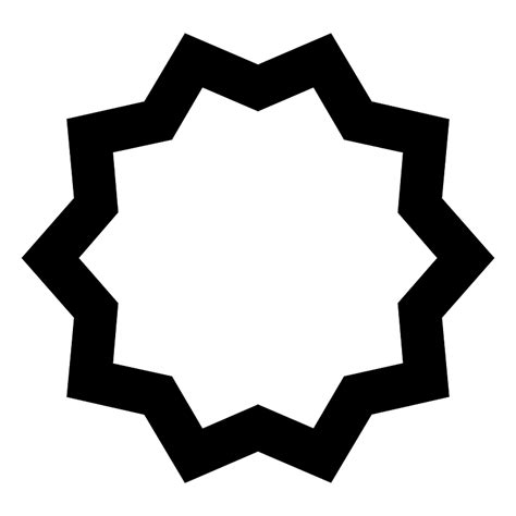 Decagram Free Vector Icons On